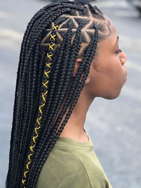 30 Amazing Triangle Box Braids We Cannot Get Over - New Natural Hairstyles