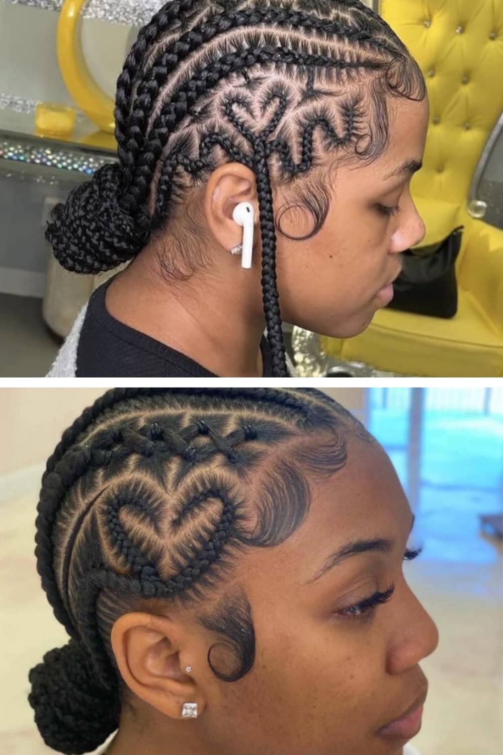 Cornrows with Heart Hairstyles: Celebrate Love and Style Through Your ...