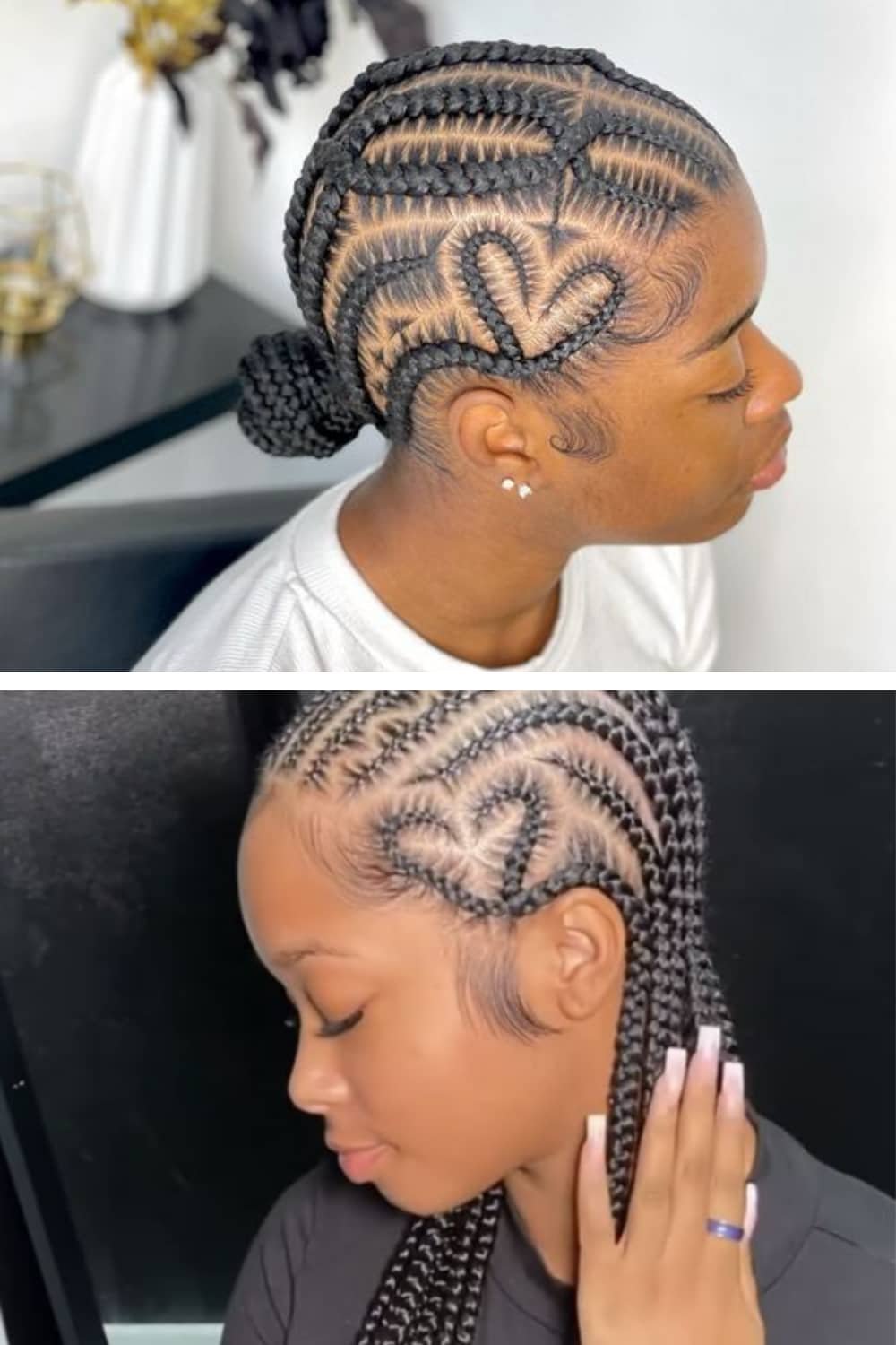 Cornrows with Heart Hairstyles: Celebrate Love and Style Through Your ...