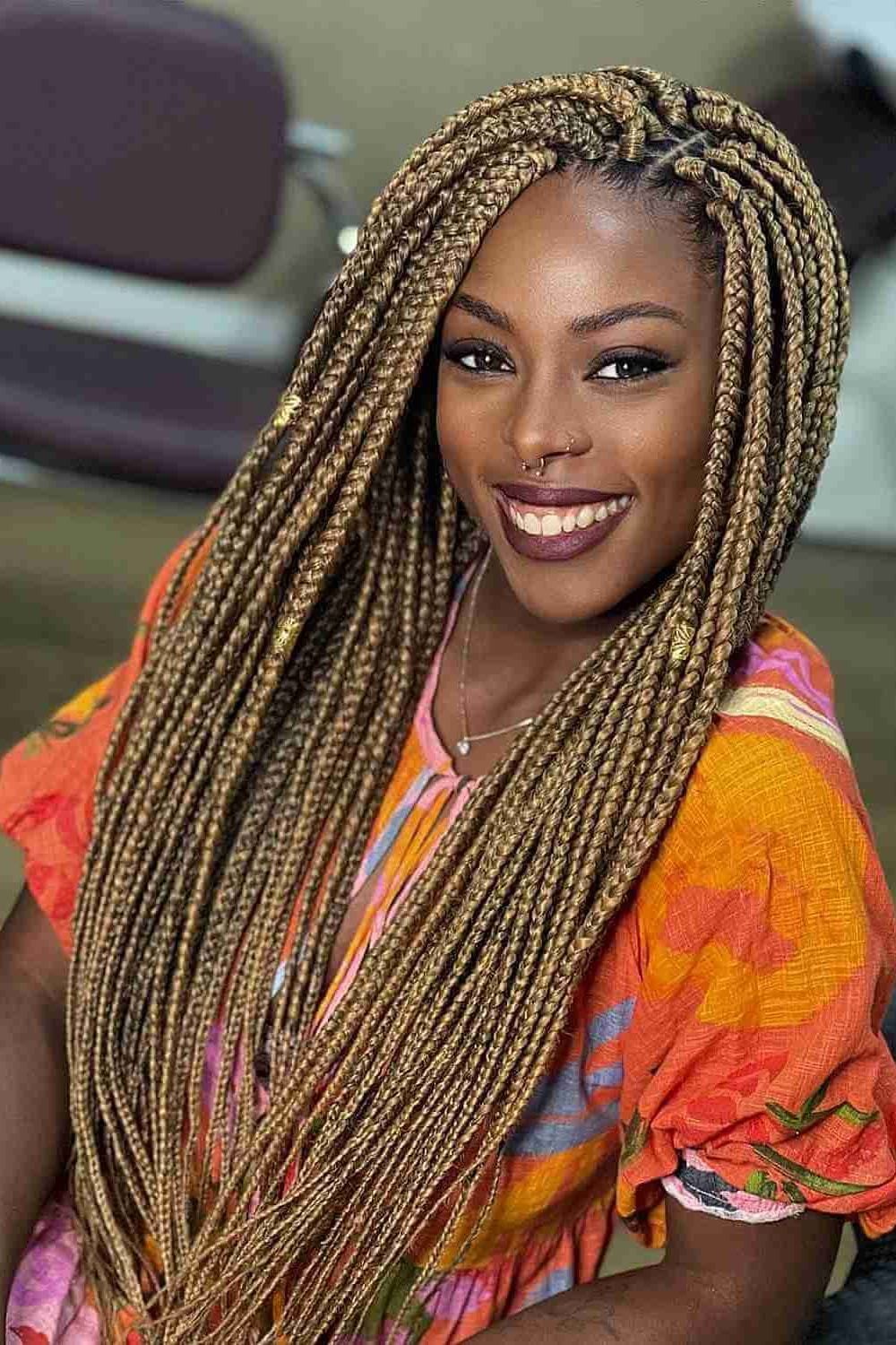 10 Latest Box Braids Hairstyles for Black Women in Different Colors ...